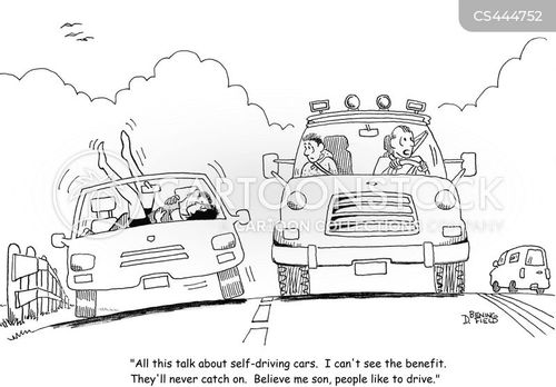 Self-driving Car Cartoons and Comics - funny pictures from CartoonStock