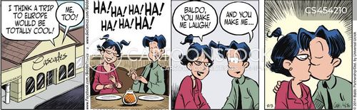 First Kiss Cartoons and Comics - funny pictures from CartoonStock