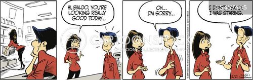 Gaze Cartoons and Comics - funny pictures from CartoonStock