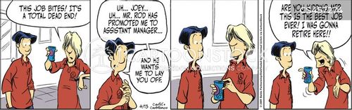 Job Promotion Cartoons and Comics - funny pictures from CartoonStock