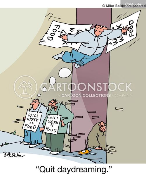 Daydreaming Work Funny Cartoons