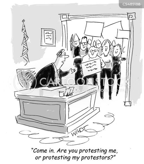 Counter-protest Cartoons and Comics - funny pictures from CartoonStock