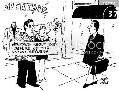 Social Security Bust Cartoons and Comics - funny pictures from CartoonStock