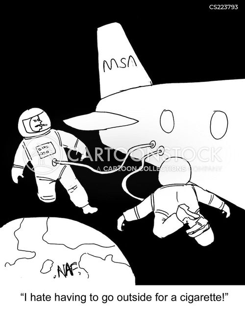 Astronaut Tether Cartoons and Comics - funny pictures from CartoonStock