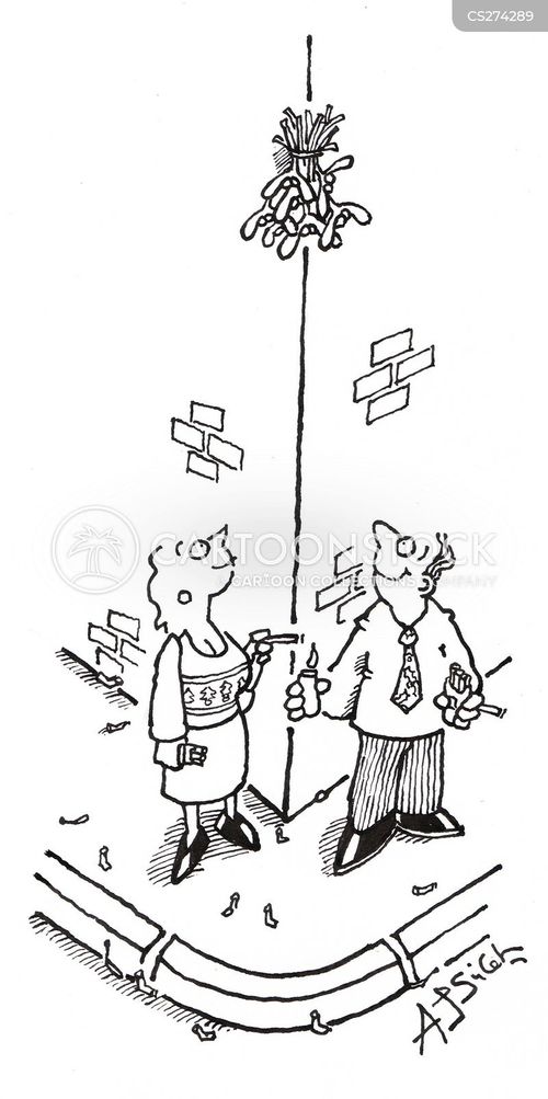 Kissing Under The Mistletoe Cartoons and Comics - funny pictures from ...