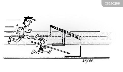 Hurdling Cartoons and Comics - funny pictures from CartoonStock