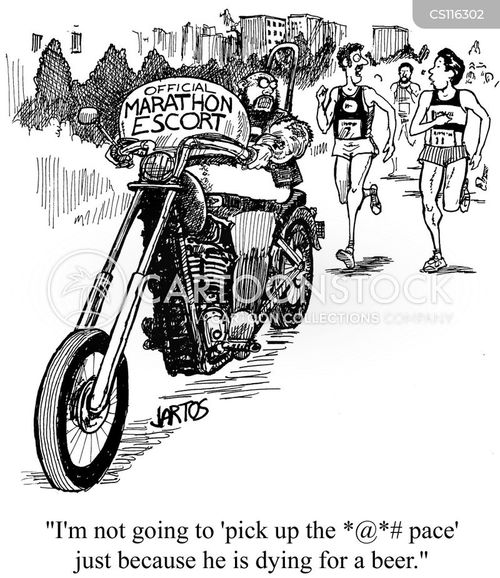 Marathon Runner Cartoons and Comics - funny pictures from CartoonStock