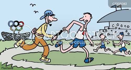 Relay Race Cartoons and Comics - funny pictures from CartoonStock