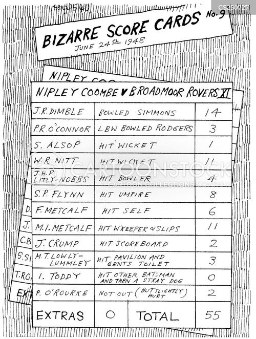 Score Card Cartoons and Comics - funny pictures from CartoonStock