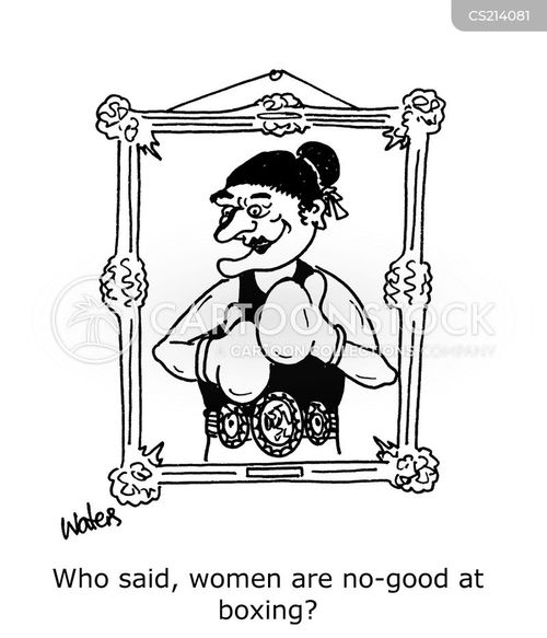 Female Fighters Cartoons and Comics - funny pictures from CartoonStock