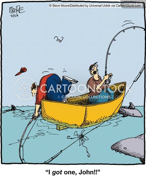 Caught A Fish Cartoons and Comics - funny pictures from CartoonStock