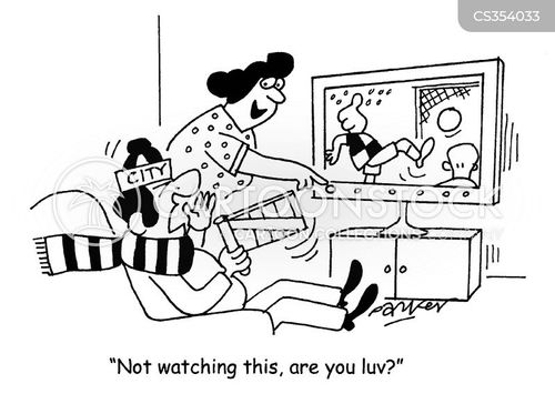 Watching The Match Cartoons and Comics - funny pictures from CartoonStock