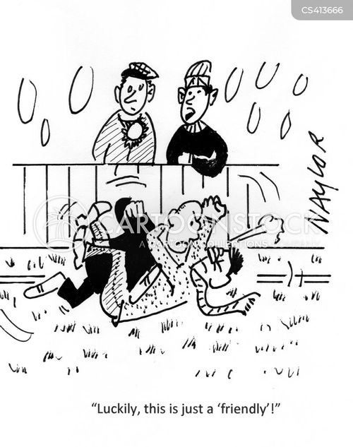 Friendly Competition Cartoons A Playful Cartoon Scene Featuring A