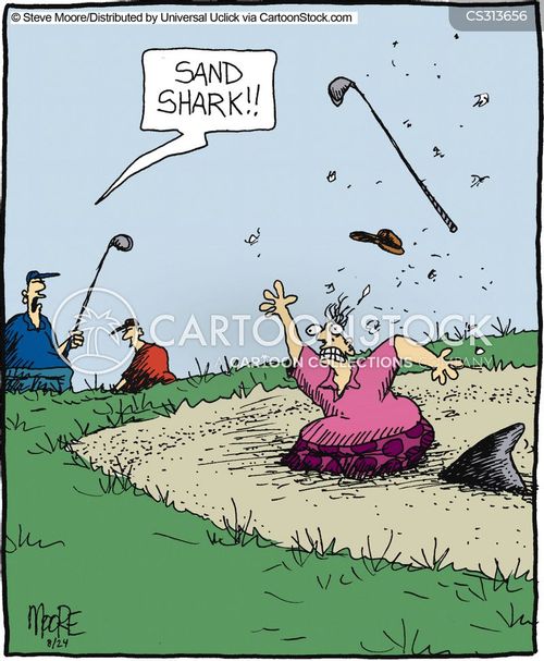 Sand Shark Cartoons and Comics - funny pictures from CartoonStock