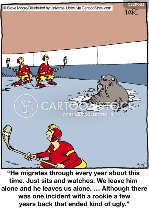 Ice Hockey Player Cartoons and Comics - funny pictures from CartoonStock