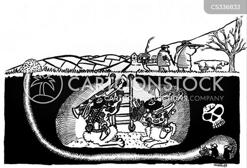 Shooting Rabbits Cartoons and Comics - funny pictures from CartoonStock