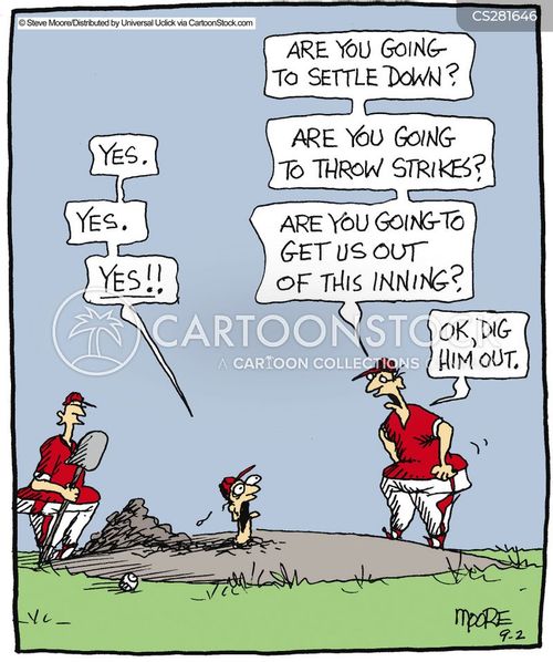 Baseball Player Cartoons and Comics - funny pictures from CartoonStock