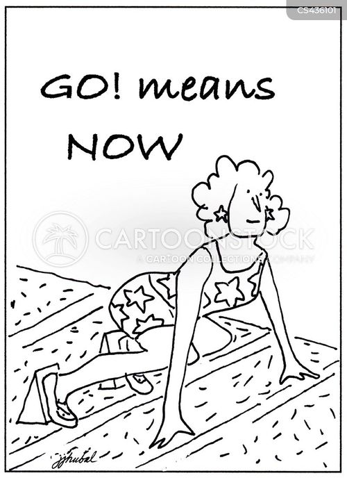 Starting Line Cartoons and Comics - funny pictures from CartoonStock