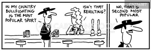 Bullfighting Arena Cartoons and Comics - funny pictures from CartoonStock