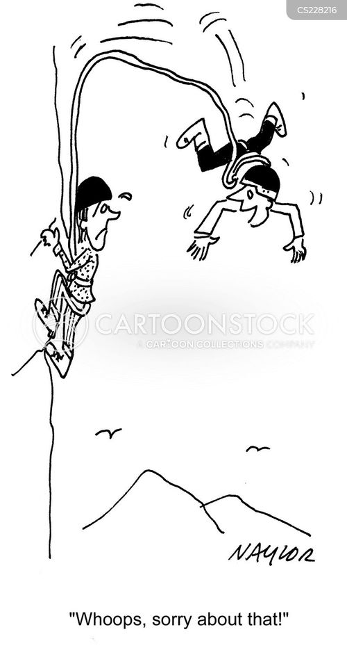 Climbing Accident Cartoons and Comics - funny pictures from CartoonStock