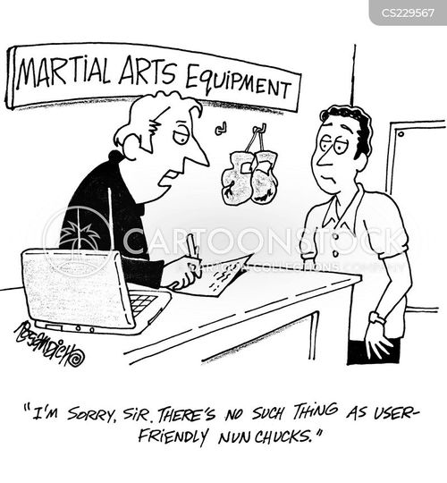 Nunchucks Cartoons and Comics - funny pictures from CartoonStock