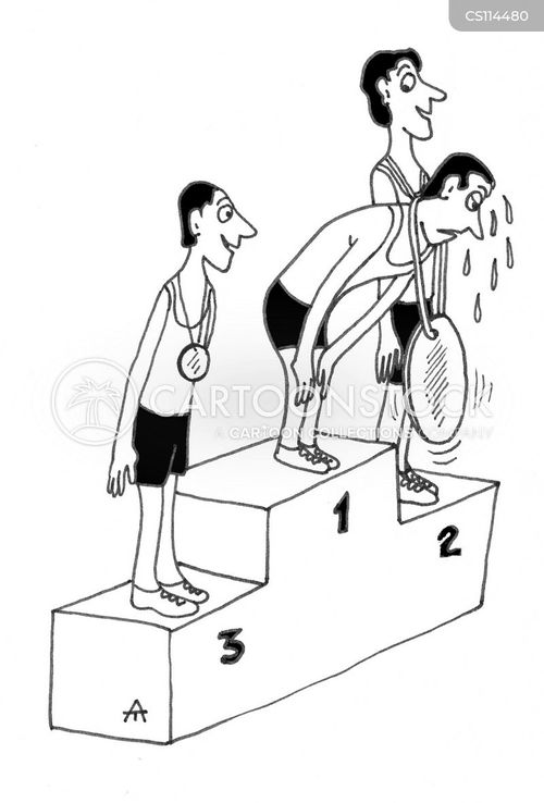 Medal Podium Cartoons and Comics - funny pictures from CartoonStock