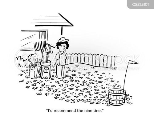 Raking Leaves Cartoons and Comics - funny pictures from CartoonStock
