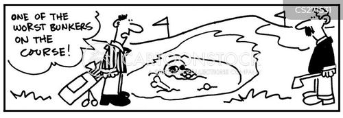 Sand Bunker Cartoons and Comics - funny pictures from CartoonStock