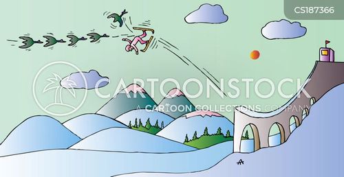 Ski Jump Cartoons and Comics - funny pictures from CartoonStock
