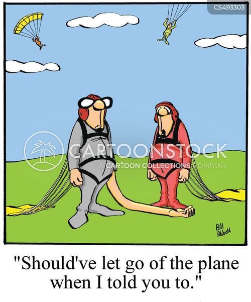 Skydived Cartoons and Comics - funny pictures from CartoonStock