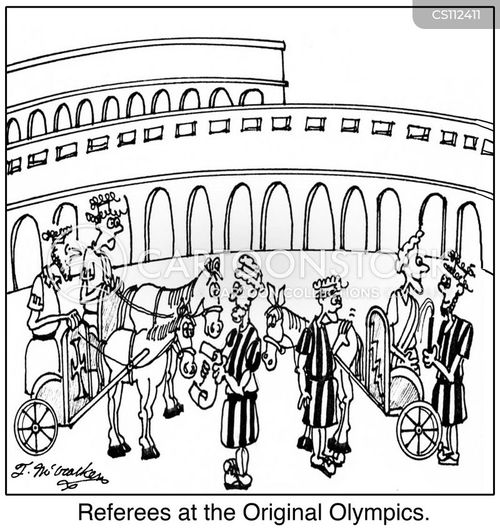 Cartoon Ancient Greek Olympics Arena