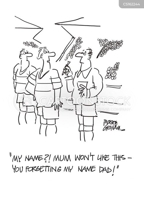 Forgetting Names Cartoons and Comics - funny pictures from CartoonStock