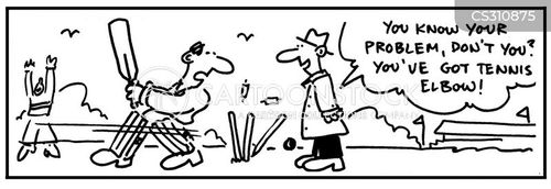 Tennis Elbow Cartoons and Comics - funny pictures from CartoonStock
