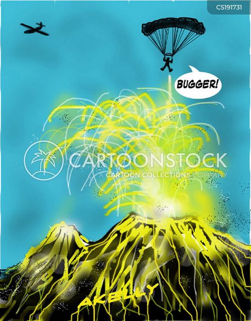 Active Volcano Cartoons and Comics - funny pictures from CartoonStock