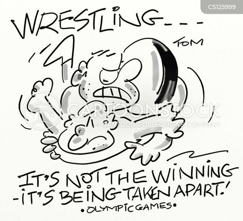 Wrestling Match Cartoons and Comics - funny pictures from CartoonStock