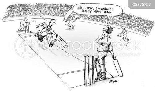 Cricket Whites Cartoons and Comics - funny pictures from CartoonStock