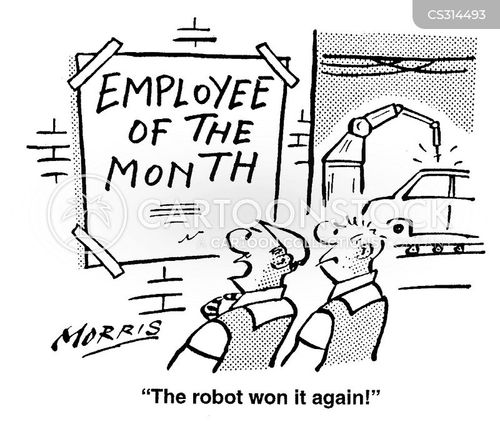 Robot Employees Cartoons and Comics - funny pictures from CartoonStock