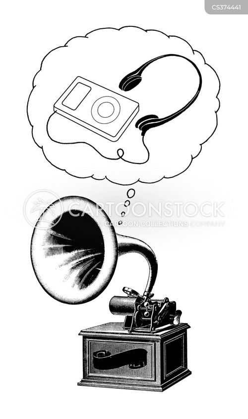 Playing Records Cartoons and Comics - funny pictures from CartoonStock