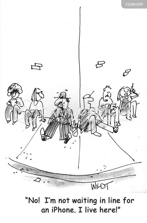Waiting In Line Cartoons and Comics - funny pictures from CartoonStock