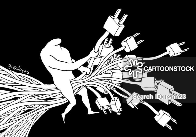 Cables Cartoons and Comics - funny pictures from CartoonStock