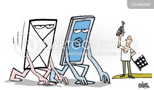 Email Versus Paper Cartoons and Comics - funny pictures from CartoonStock