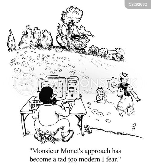 Monet Painting Cartoons and Comics - funny pictures from CartoonStock