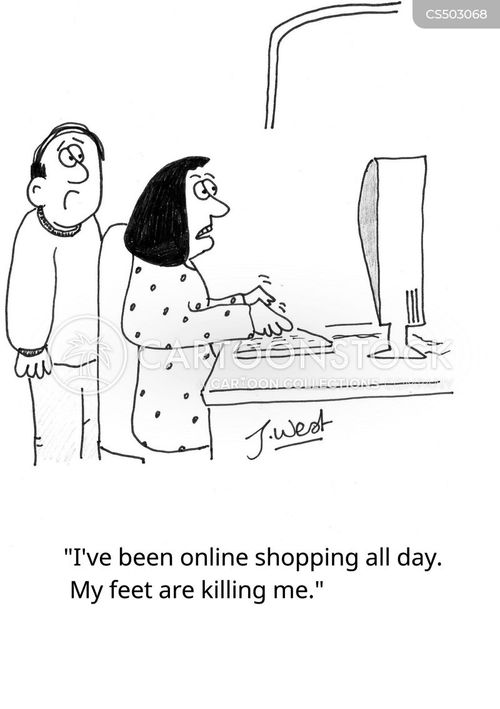 Online Shopping Cartoon Jokes Three Funny Girls In Christmas Sweaters