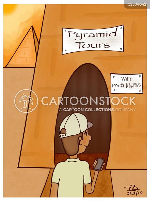 Pyramid Excursion Cartoons and Comics - funny pictures from CartoonStock