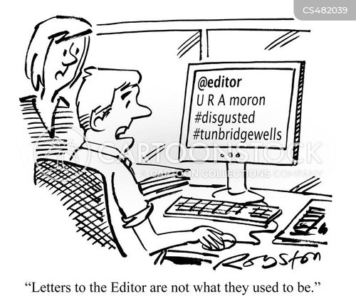 Letter To The Editor Cartoons and Comics - funny pictures from CartoonStock