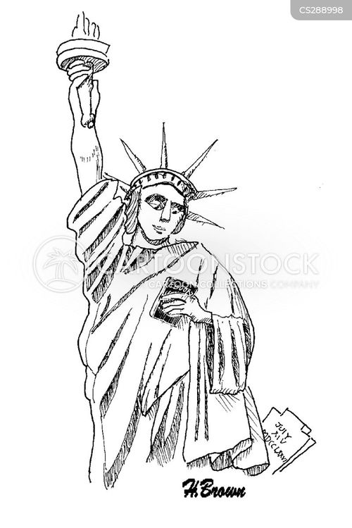 Statue Of Liberty Funny Cartoon