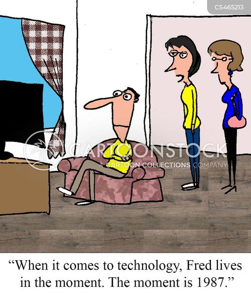 Technology Phobia Cartoons and Comics - funny pictures from CartoonStock