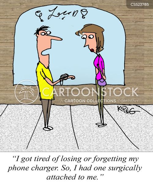 Phone Charger Cartoons and Comics - funny pictures from CartoonStock