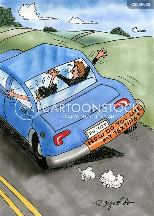 Using Mobile While Driving Cartoons and Comics - funny pictures from ...