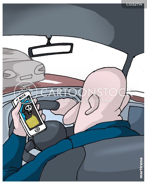 Distracted Driver Cartoons and Comics - funny pictures from CartoonStock